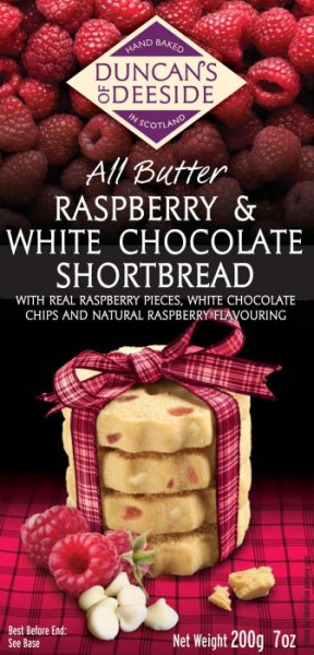 Duncan's of Deeside Sviesta cepumi ar avenēm un balto šokolādi, 200g ...