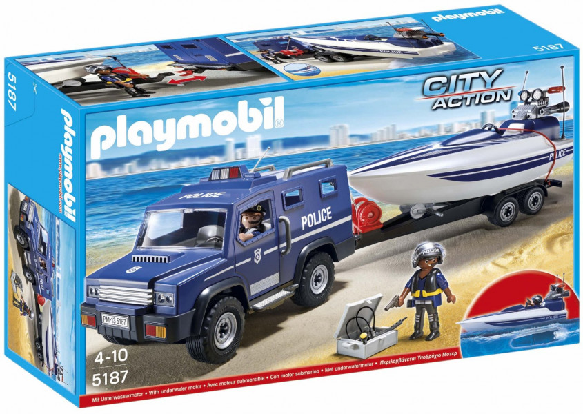 5187 PLAYMOBIL® City Action Policijas mašīna un laiva, no 4+ 5187 ...