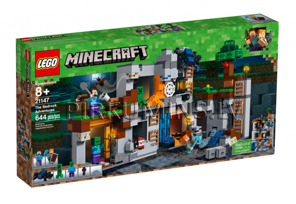 21147 LEGO® Minecraft Piedzīvojumi ar iežiem, no 8 gadiem NEW 2018 ...