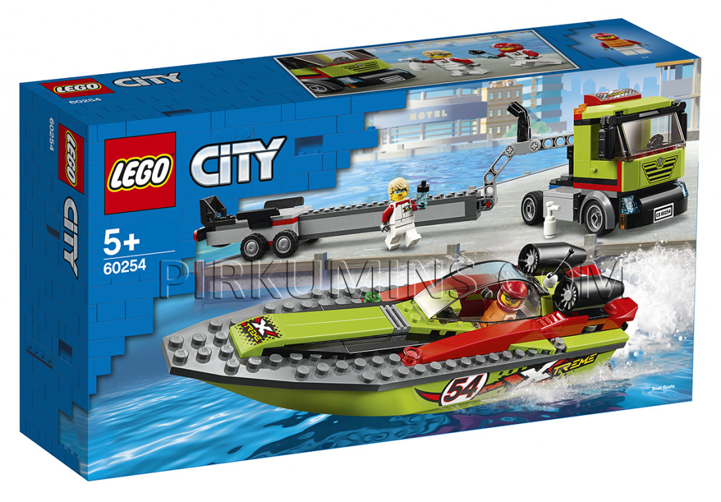 60254 LEGO® City Sacīkšu laivas pārvadātājs, no 5+ gadiem NEW 2020 ...