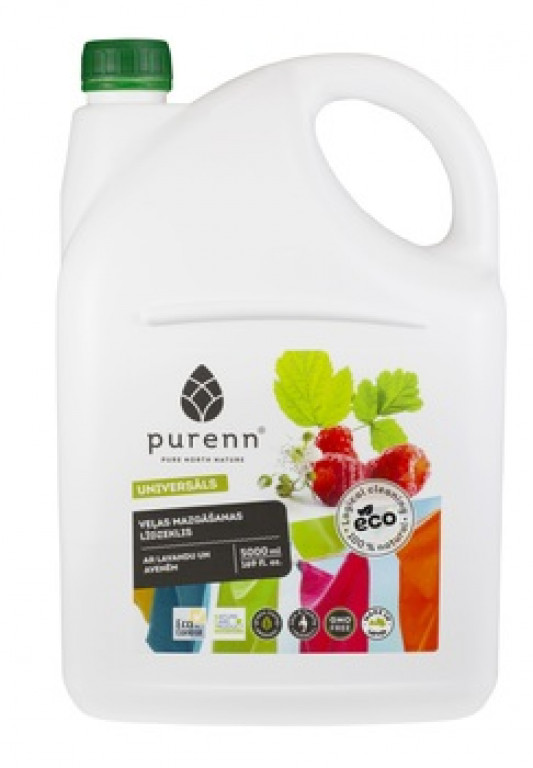 PURENN Ekoloģiskais veļas mazgāšanas līdzeklis, universāls, ar lavandu ...