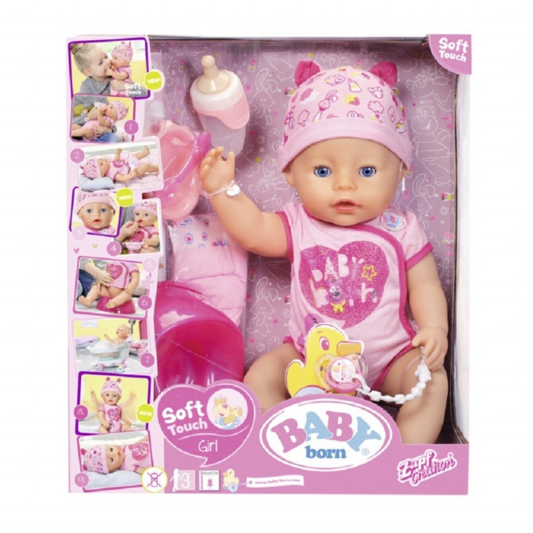 Zapf creation Baby Born Soft Touch Interaktīva lelle-mazule, 43 cm, no ...