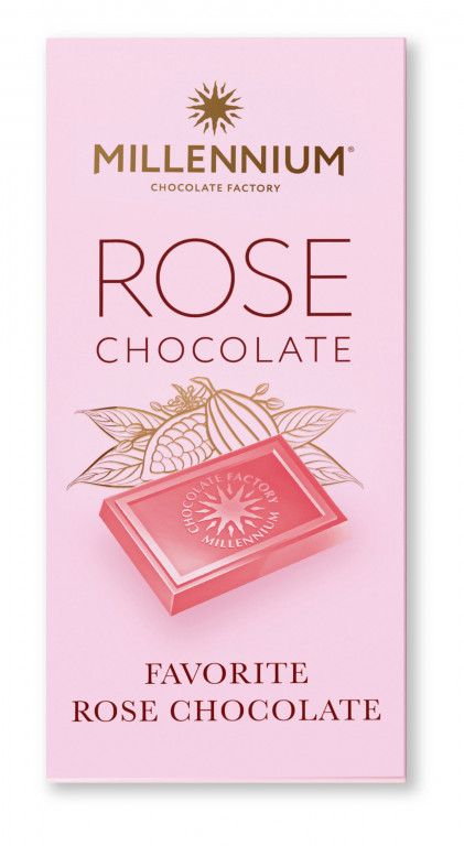 MILLENNIUM Rose rozā šokolāde, 100g 8883 | Šokolādes | Šokolādes ...
