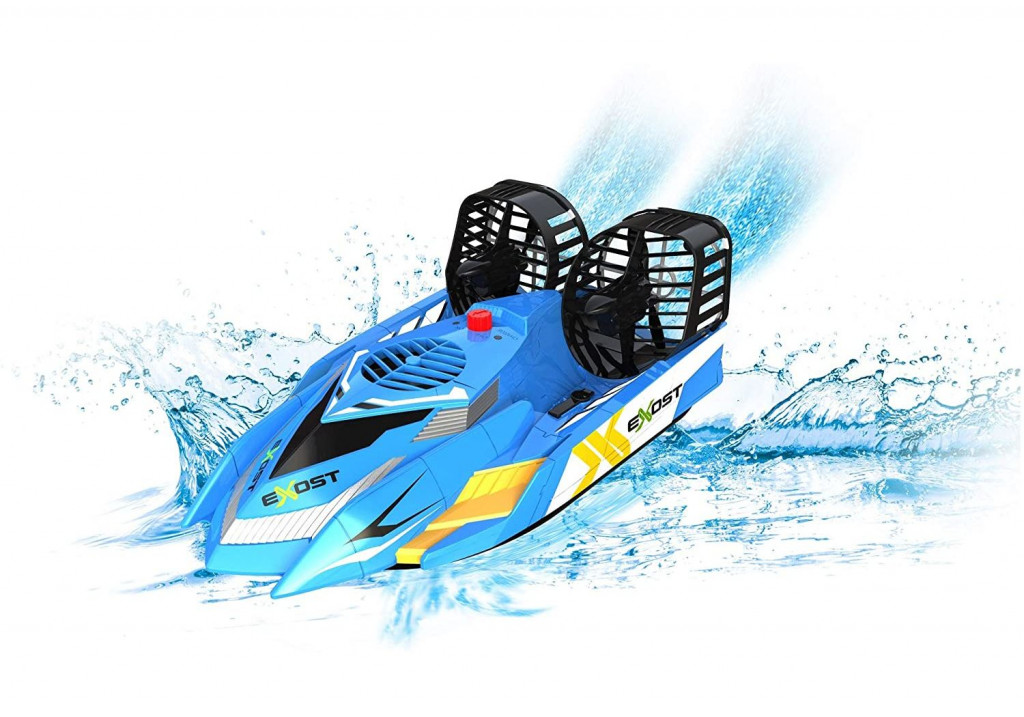 SILVERLIT Exost Radiovadāma transportlīdzeklis. Zilā krāsā. Hover racer. Brauc pa ūdeni un zemi ...