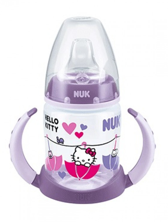 NUK Plastmasas Hello Kitty pudele ar silikona snīpīti, no 6 mēn., 150ml ...